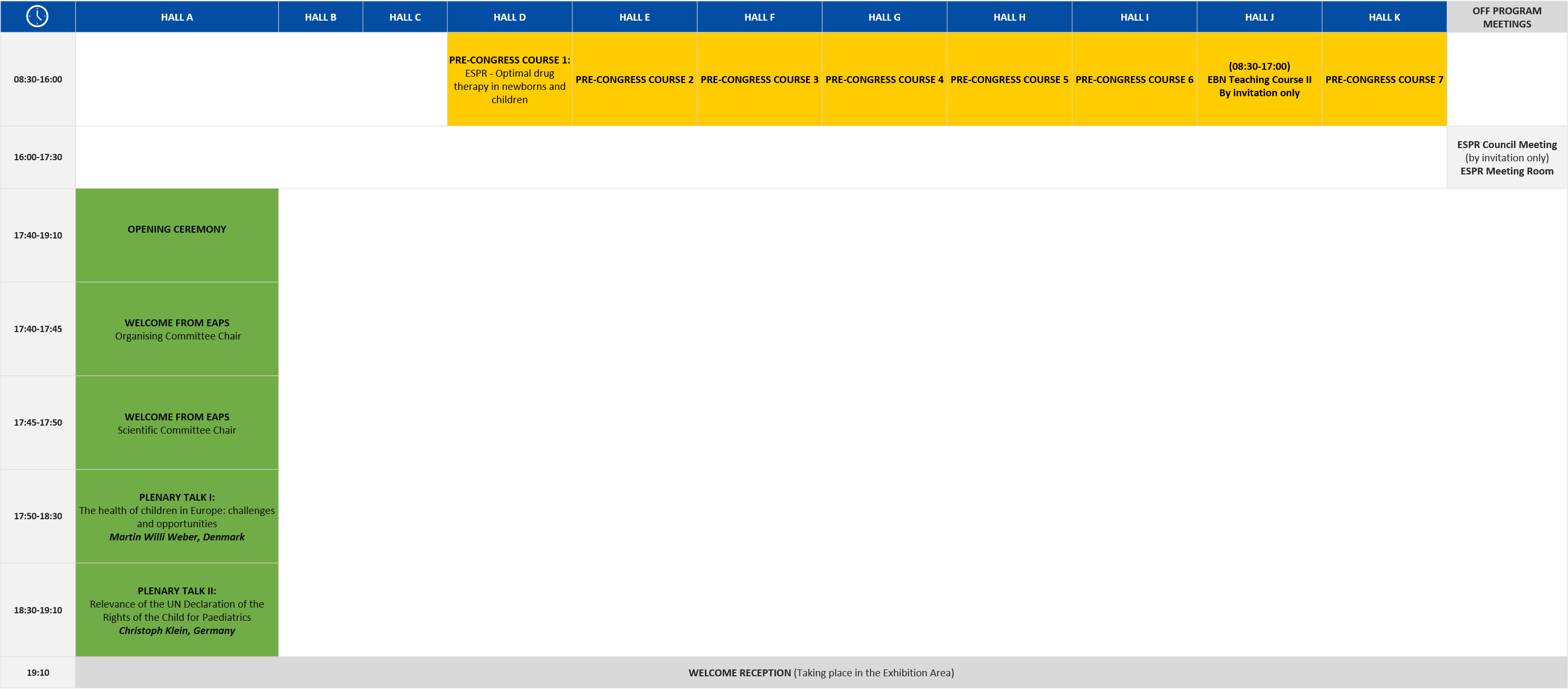 Programme at a Glance - EAPS 2020