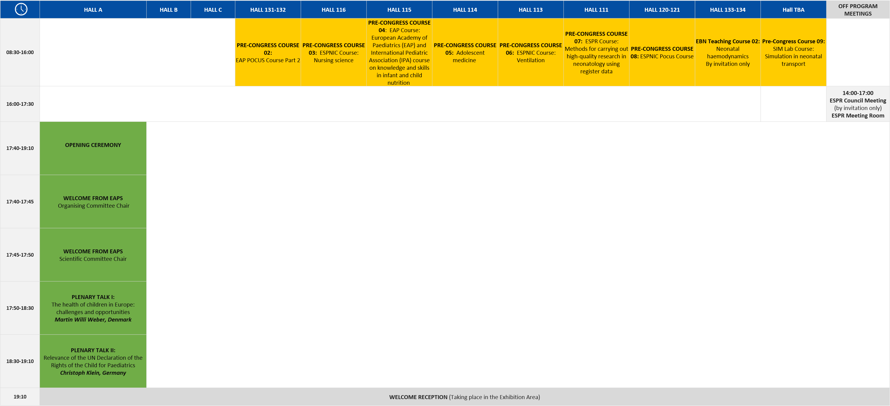 Programme at a Glance - EAPS 2020
