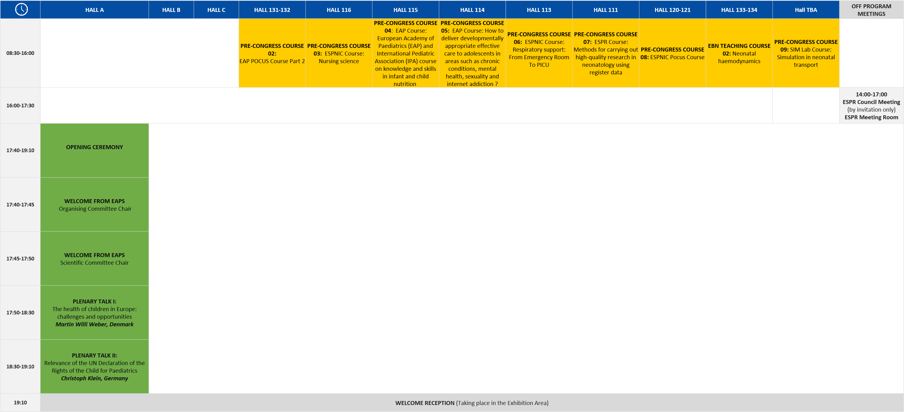 Programme at a Glance - EAPS 2020